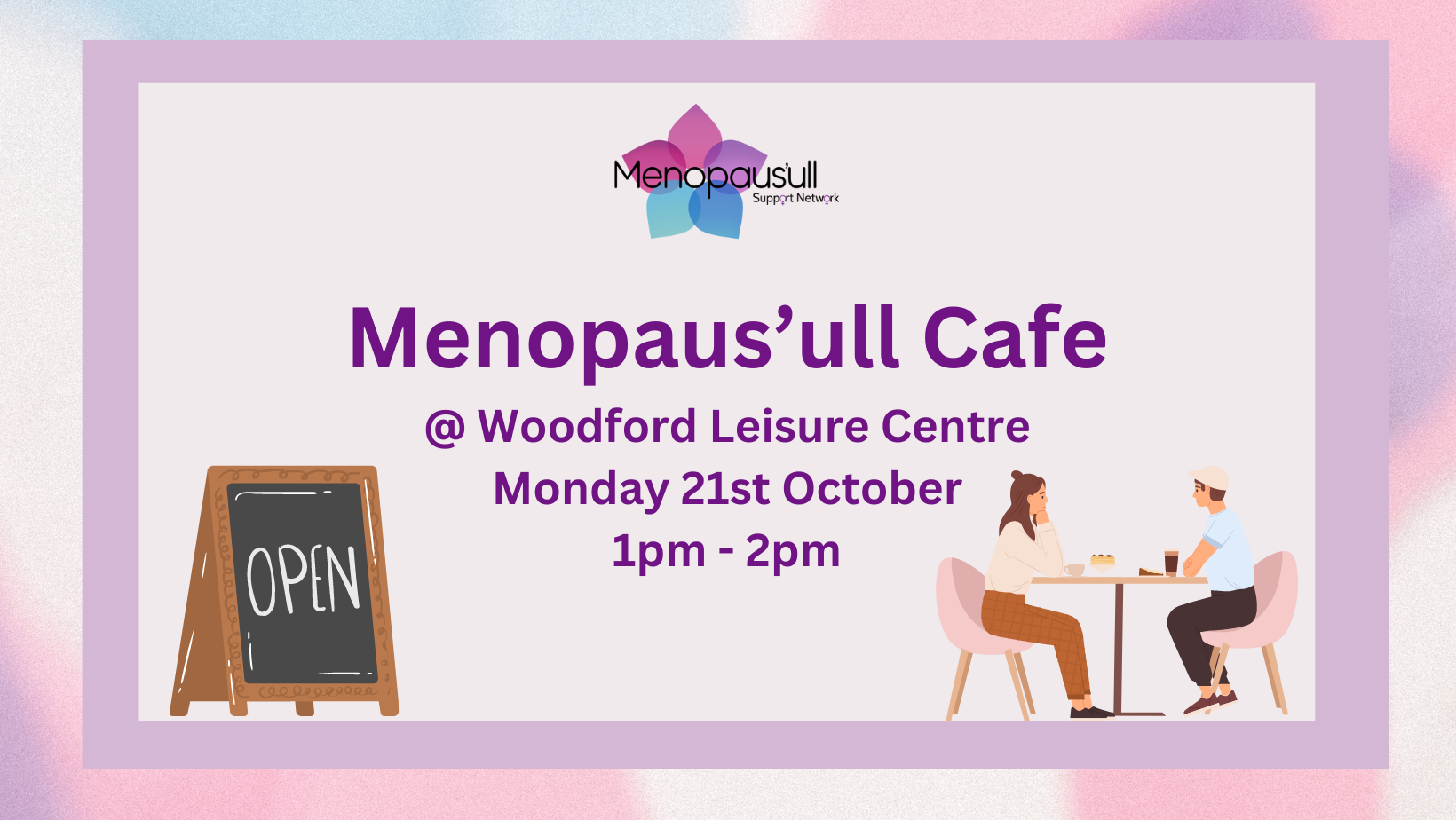 21.10.24 – Menopause Café @ Woodford Leisure Centre – MNetwork